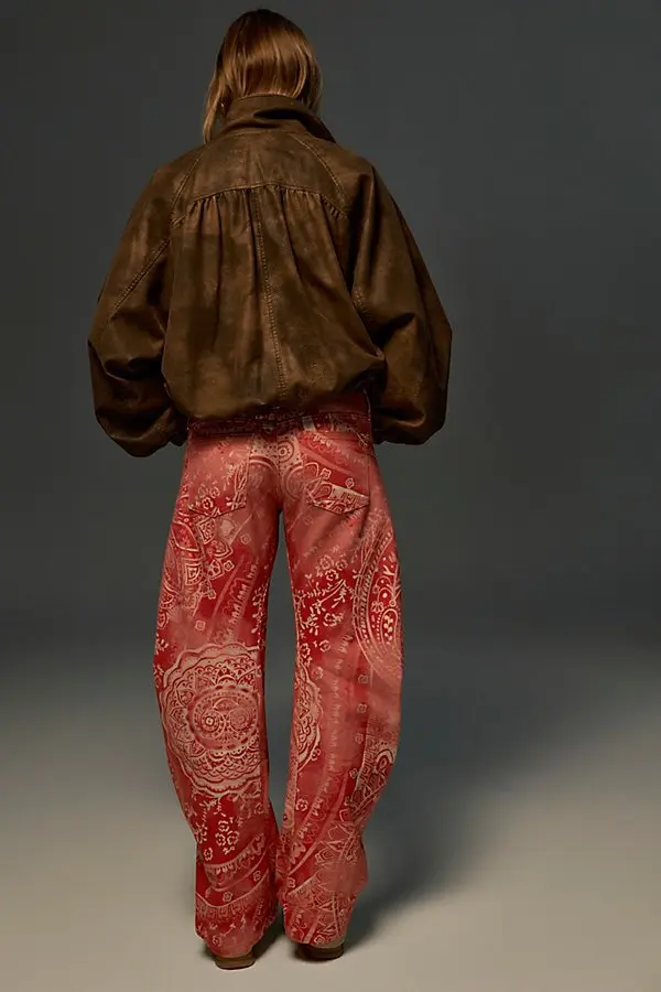 We The Free Fable Printed Twisted Jeans At