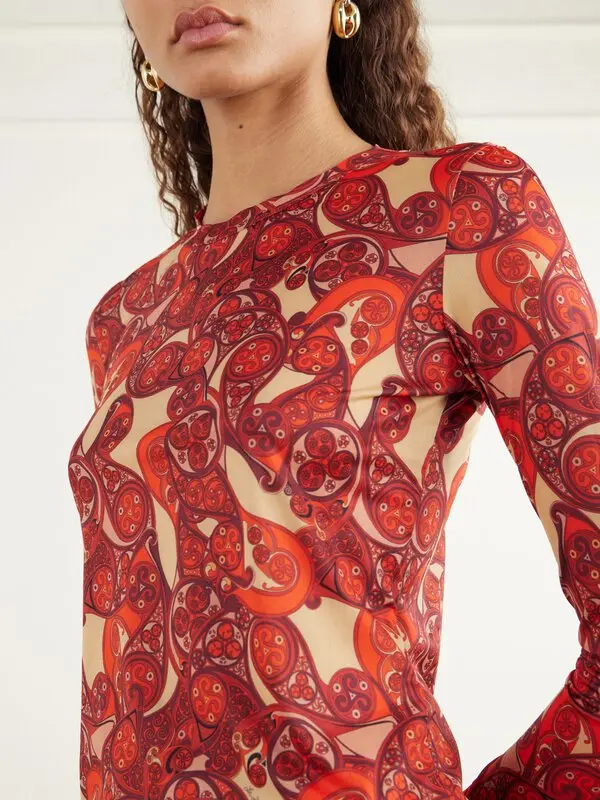 La DoubleJ Crew Printed Stretch-jersey T-shirt