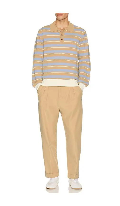 HEAD GOLF Striped Knit Polo Shirt