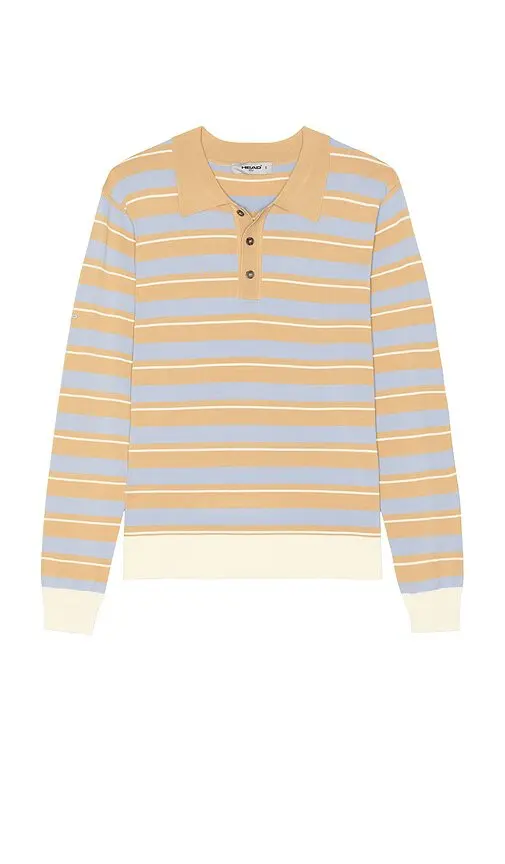 HEAD GOLF Striped Knit Polo Shirt