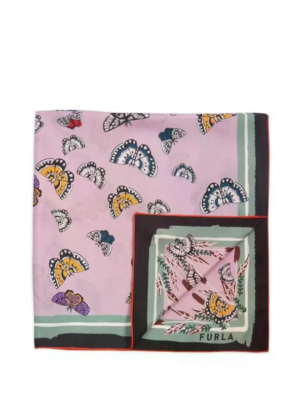 Furla Toni Butterfly-print Silk Scarf