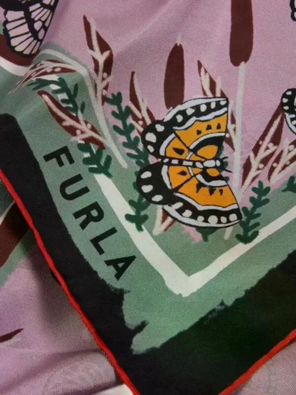 Furla Toni Butterfly-print Silk Scarf