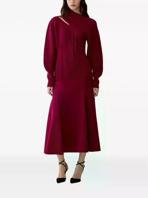 Carolina Herrera High-waisted Flared Midi Skirt