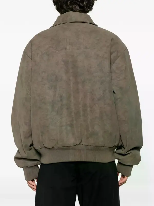 Adidas Munich 93 Pleather Logo-embroidered Bomber Jacket