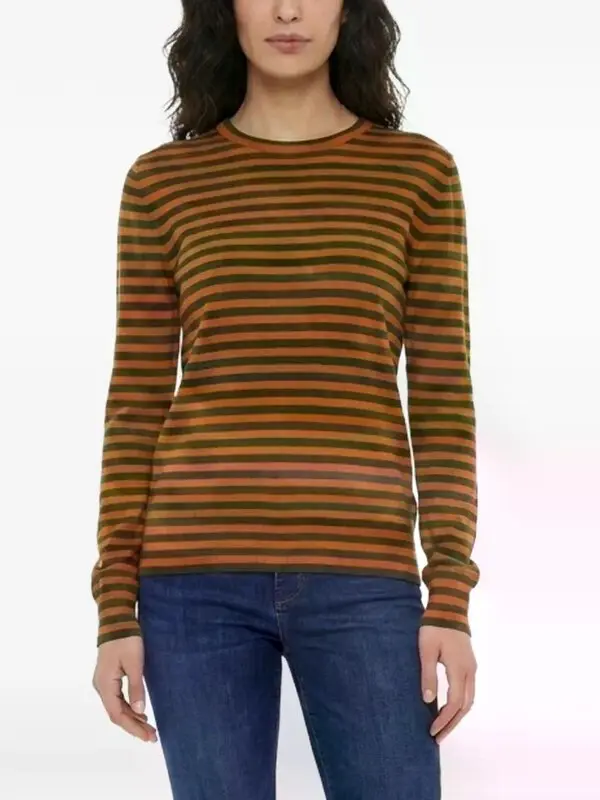 Dolce & Gabbana Striped Cashmere Sweater - Orange