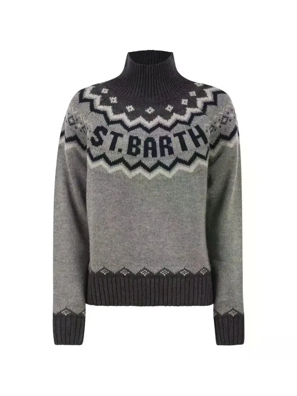 MC2 SAINT BARTH Meghan Nordic Turtleneck Sweater - Grey