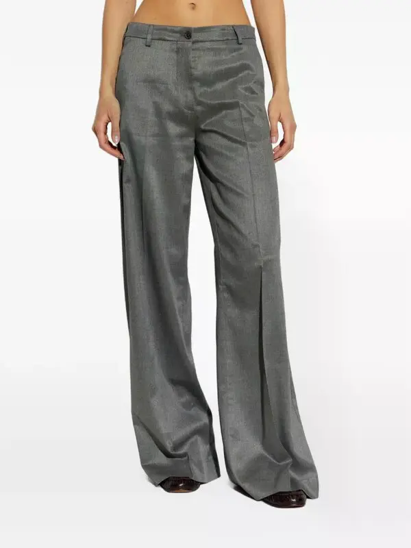 Paul & Shark Pressed-crease Wide-leg Trousers