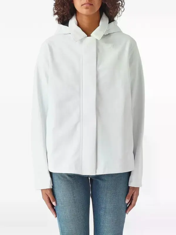 K-WAY Bleizou Hooded Zip-up Jacket - White