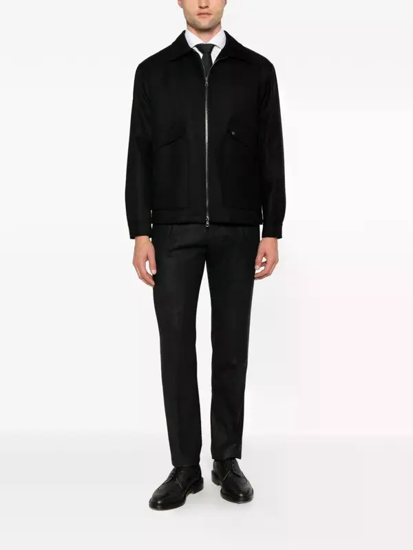 Tagliatore Zip-up Collared Jacket