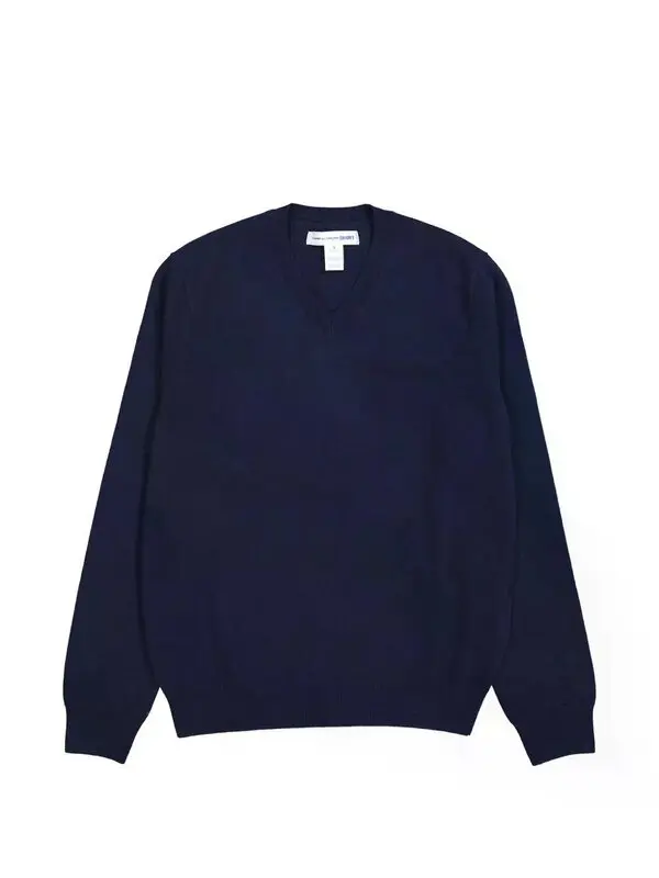 Comme Des Garçons V-neck Wool Sweater