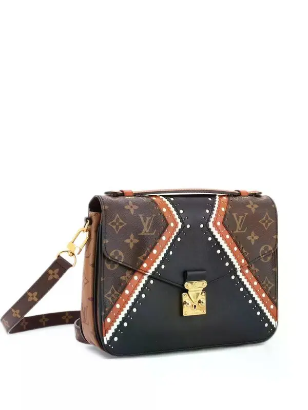 LOUIS VUITTON Pochette Metis Limited Edition Brogue Reverse Monogram Canvas And Leather Crossbody Bag - Brown