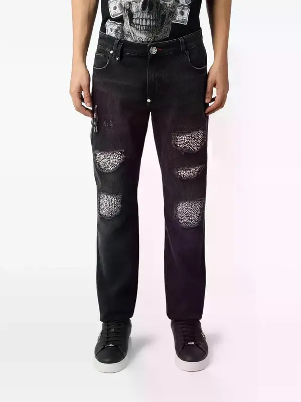 Philipp Plein Slim-fit Strass Jeans