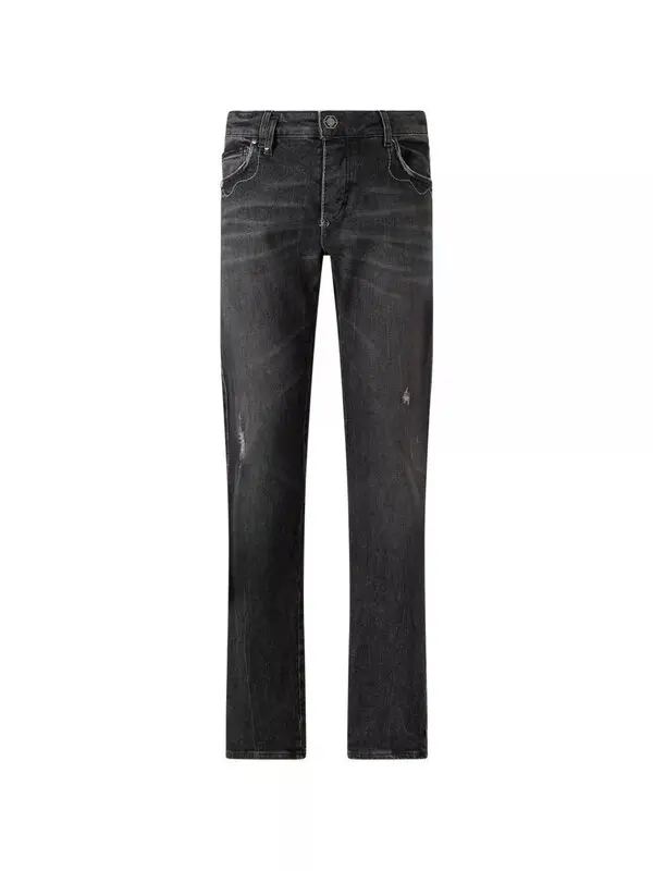 Philipp Plein Straight Cut Contrast-stitch Jeans