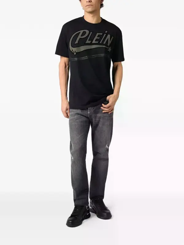 Philipp Plein Straight Cut Contrast-stitch Jeans