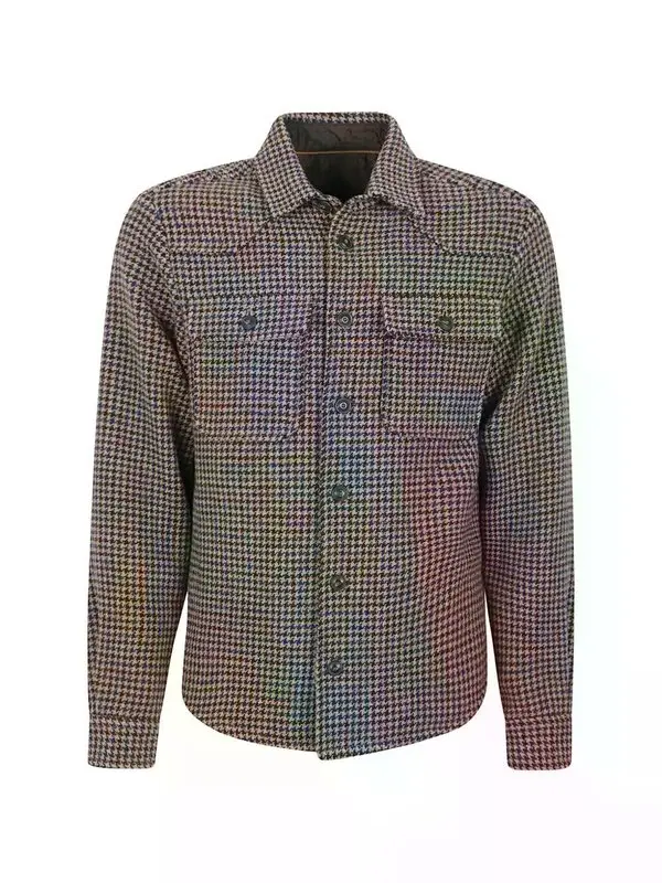 TINTORIA MATTEI 954 Houndstooth-pattern Shirt Jacket