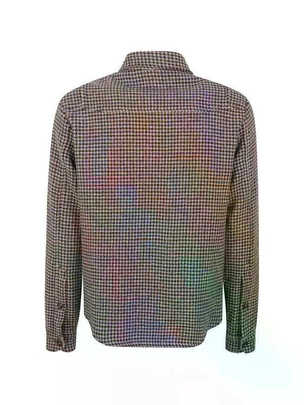 TINTORIA MATTEI 954 Houndstooth-pattern Shirt Jacket