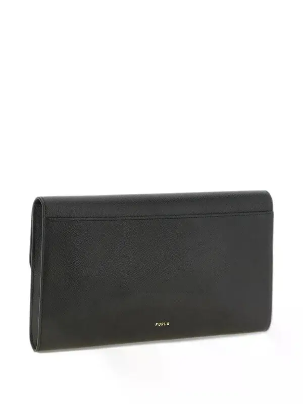Furla Iride Logo-plaque Grained-leather Clutch Bag