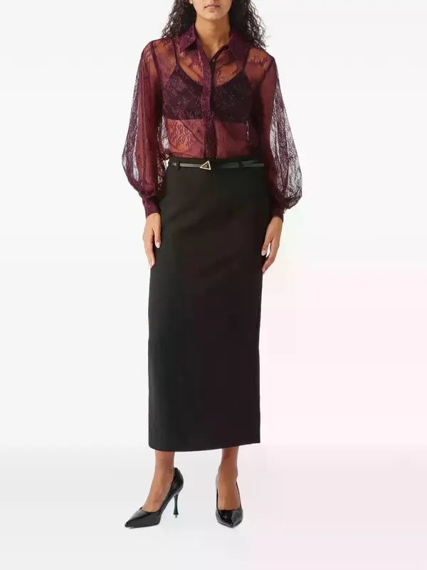 NENETTE Feb Floral-lace Balloon-sleeve Shirt