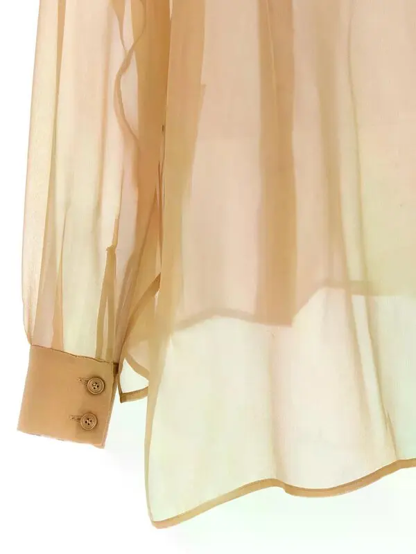 Alberta Ferretti Silk Flap-pocket Blouse