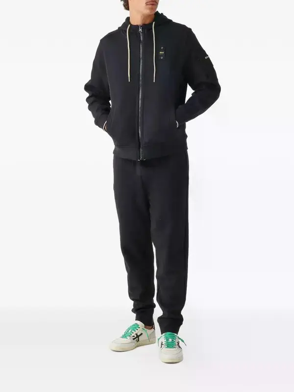 BLAUER. Cardinton Logo-patch Zip-up Hoodie
