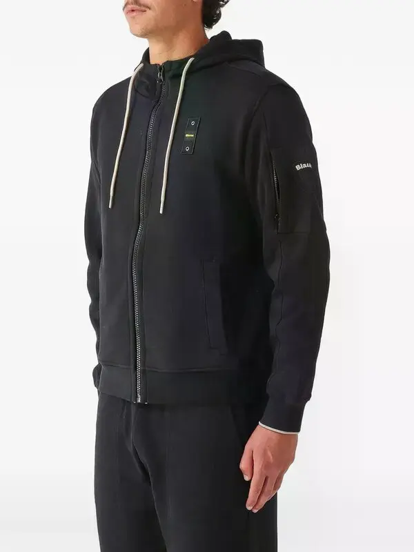 BLAUER. Cardinton Logo-patch Zip-up Hoodie