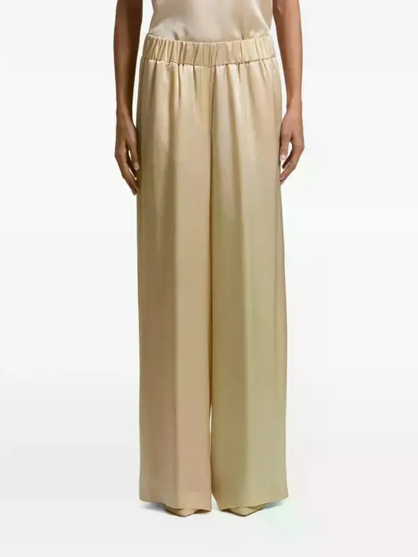 Peserico Elasticated Wide-leg Trousers - Neutrals