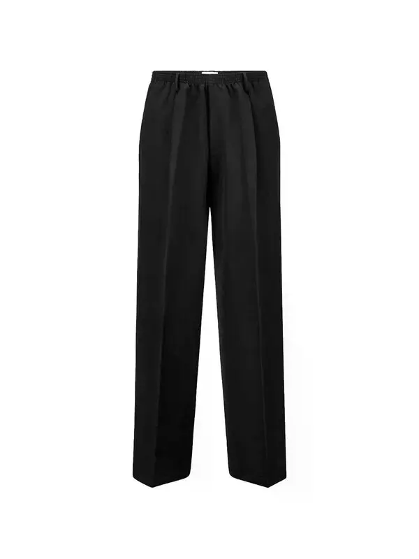 CELLAR DOOR Elasticated-waist Pleated Trousers - Black