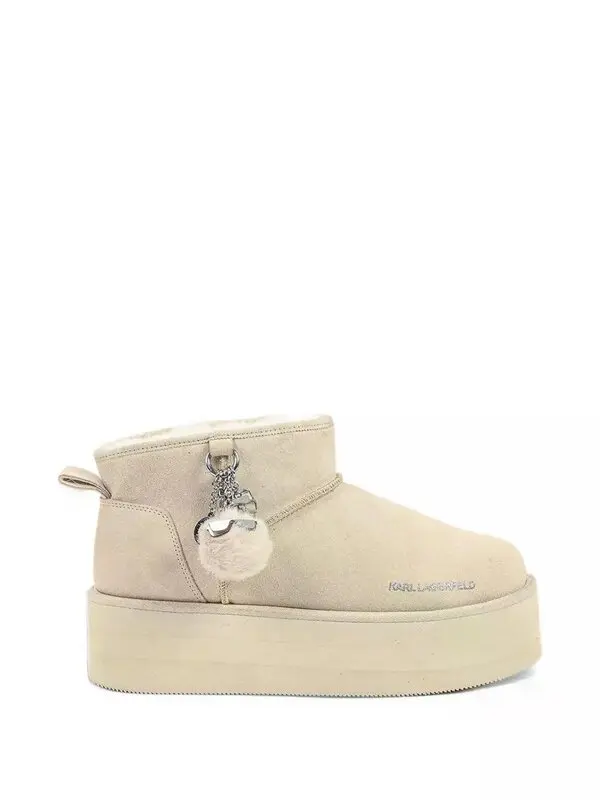 Karl Lagerfeld Pom-pom Platform Boots