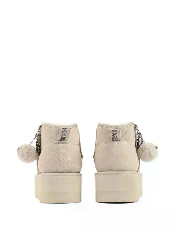 Karl Lagerfeld Pom-pom Platform Boots