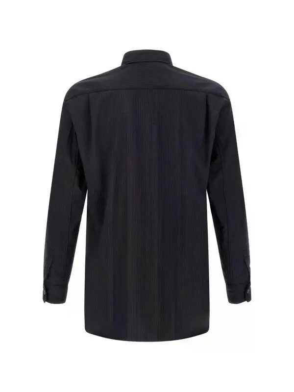 Comme Des Garçons Pinstripe-pattern Chest-pocket Shirt