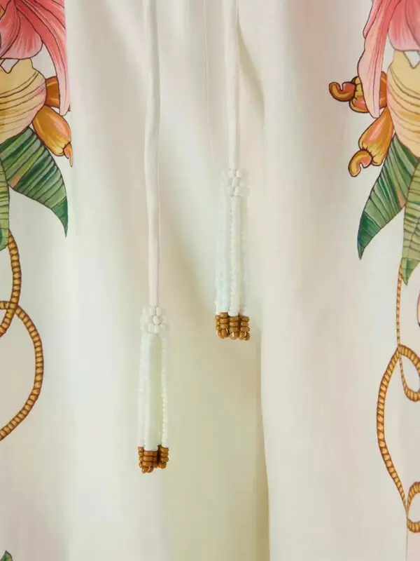 Farm Rio Tropical Royalty Off-white Pants