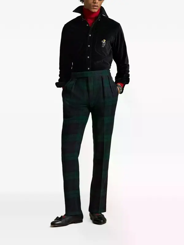 Polo Ralph Lauren Classic Fit Martini Bear Velvet Shirt