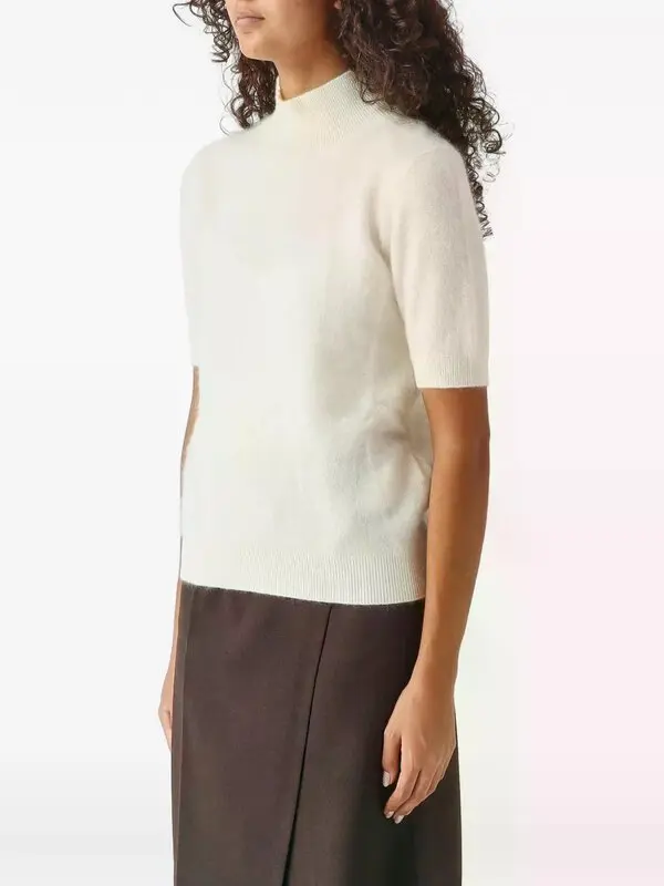 MEIMEIJ High-neck Short-sleeve Knitted T-shirt