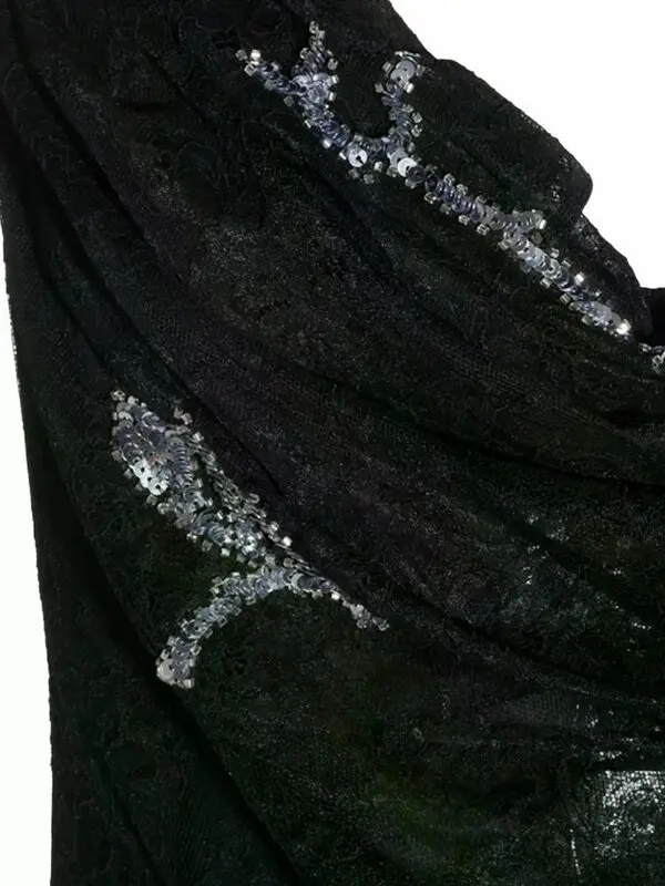 Blumarine Sequin-embellished Lace Maxi Dress
