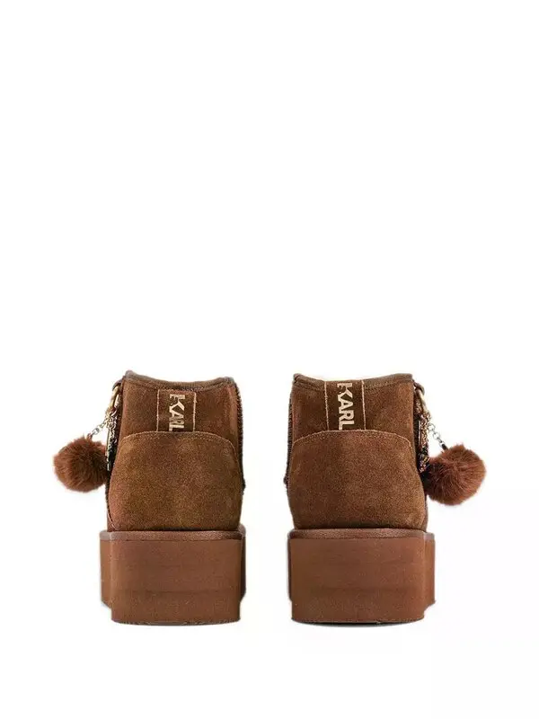 Karl Lagerfeld Charm-embellished Platform Boots