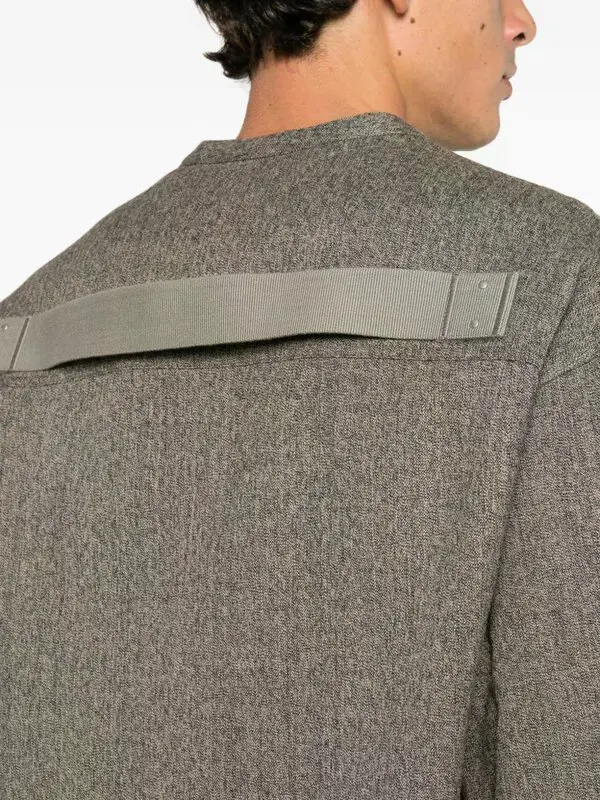 Rick Owens Webbing-strap Collarless Shirt