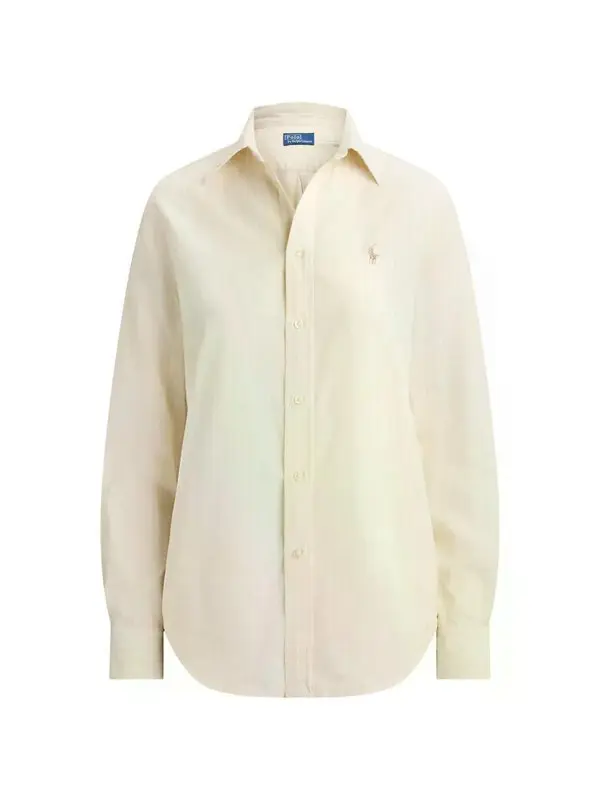 Polo Ralph Lauren Classic-fit Striped Cotton-linen Shirt - Neutrals