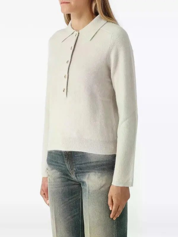 Max Mara Cellula Button-fastening Polo-collar Sweater