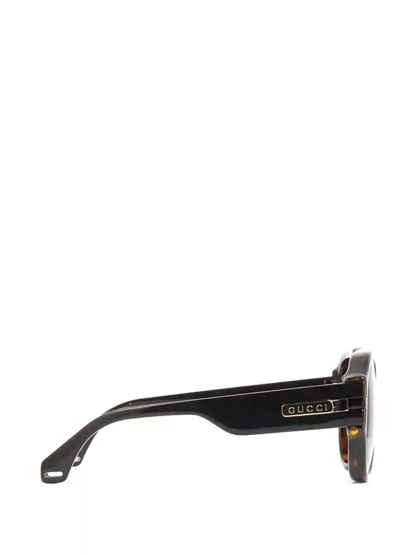 Gucci Tortoiseshell-effect Pilot-frame Sunglasses
