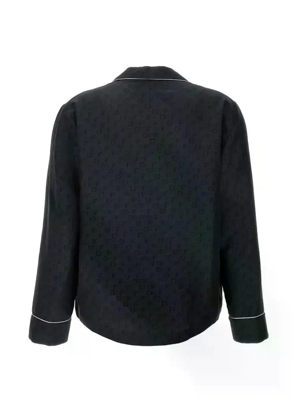 Off-White Logo-jacquard Silk Blouse