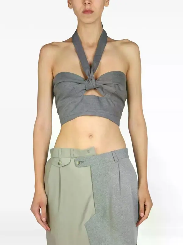 Polo Ralph Lauren Crossed-straps Top - Grey