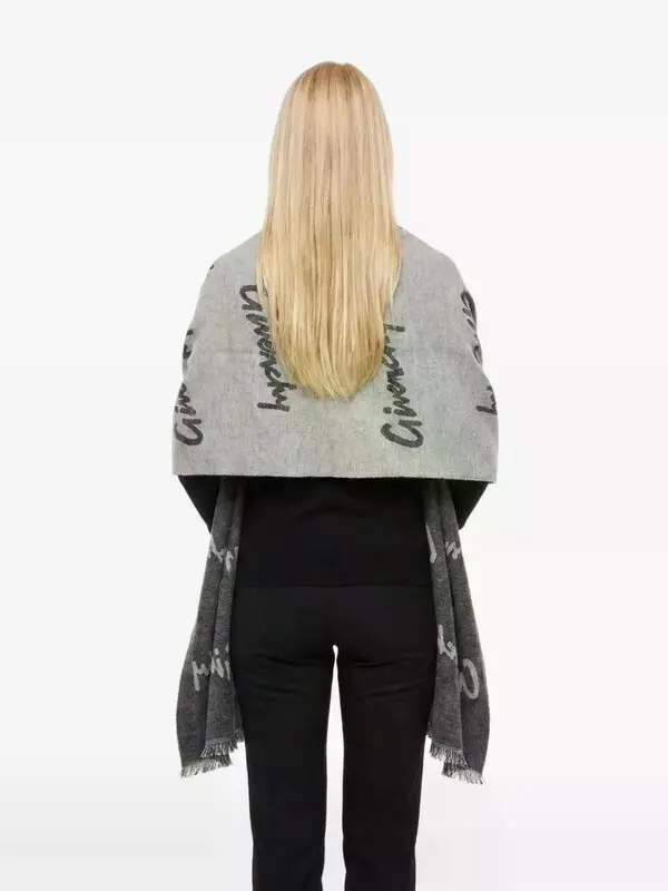 Givenchy Logo-pattern Fringed Scarf