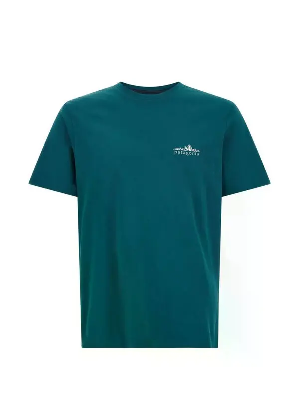 Patagonia Fitz Roy Foothills Logo-print Cotton T-shirt - Blue