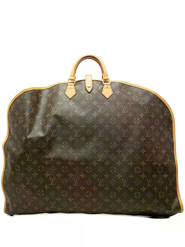 LOUIS VUITTON 2000 Monogram Housse Porte Habits Garment Cover Travel Bag - Brown