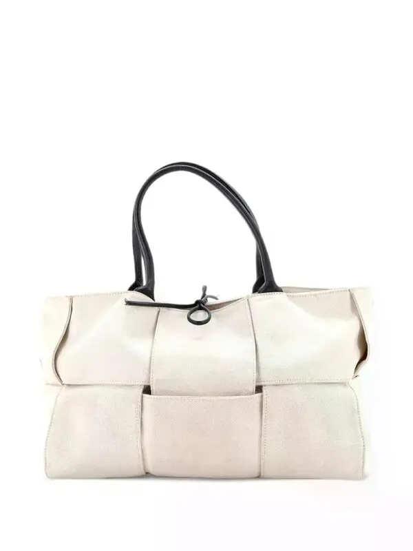 Bottega Veneta Arco Maxi Intrecciato Canvas Large Tote Bag