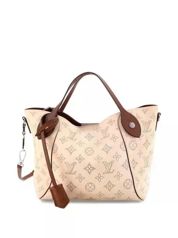 LOUIS VUITTON Hina Handbag Mahina Leather Pm Shoulder Bag - Neutrals