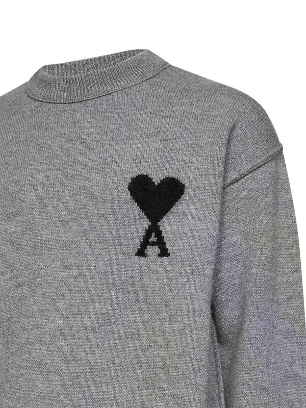 AMI Paris De Cœur Intarsia-knit Sweater