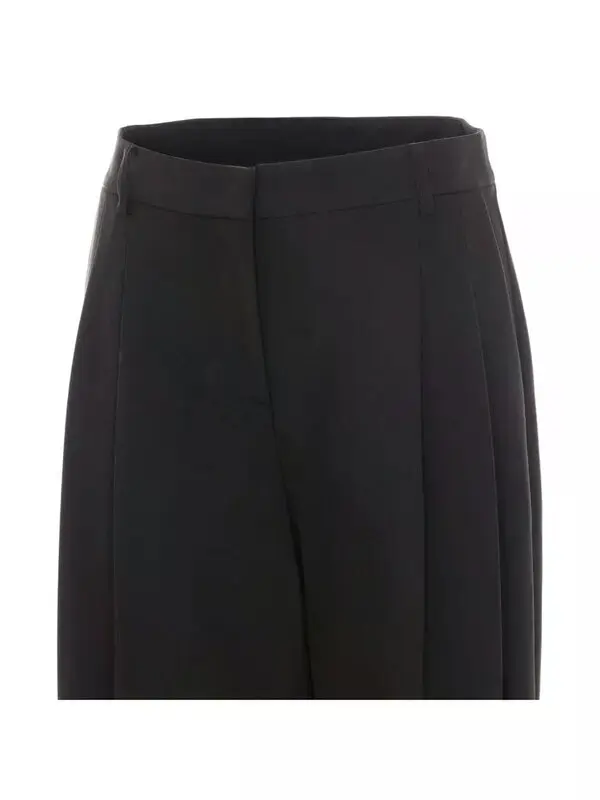 Patrizia Pepe Pleated Logo-plaque Trousers