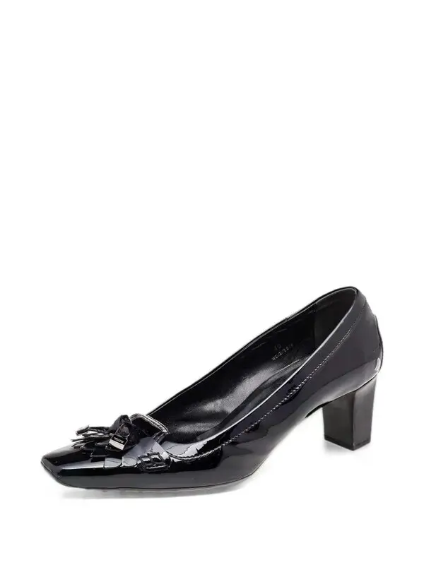 TOD'S Fringe Square-toe Pumps - Black