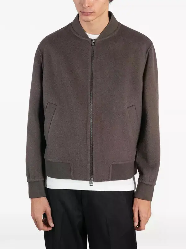 STATE OF ORDER Zip-up Bomber Jacket - Brown